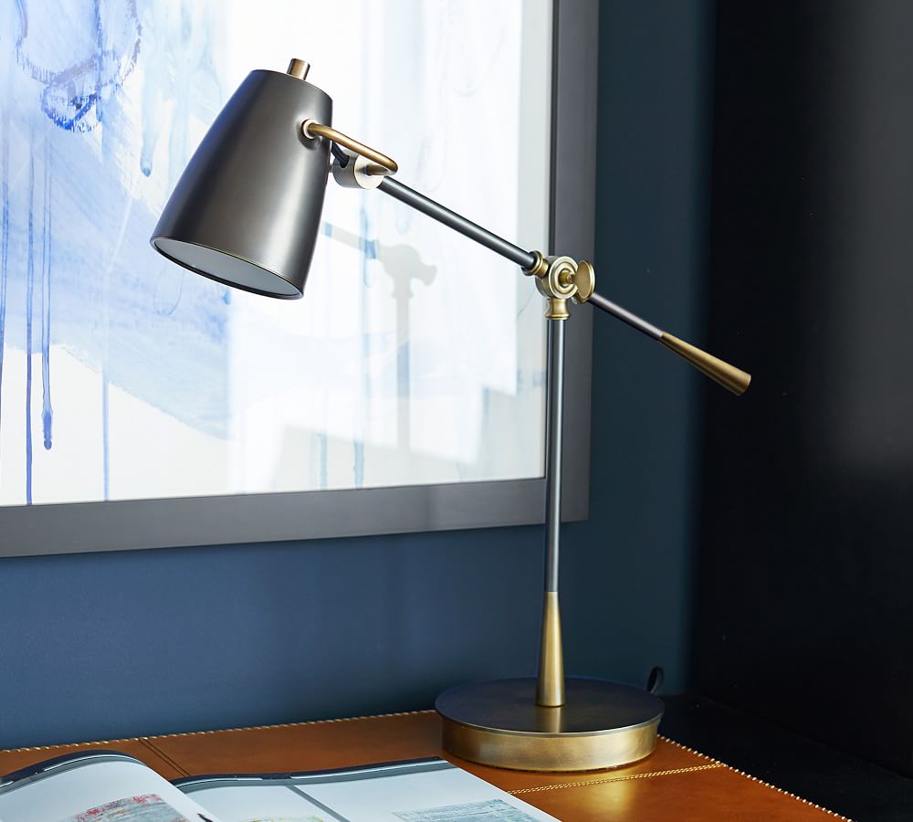 Reese Articulating Metal USB Task Table Lamp | Pottery Barn