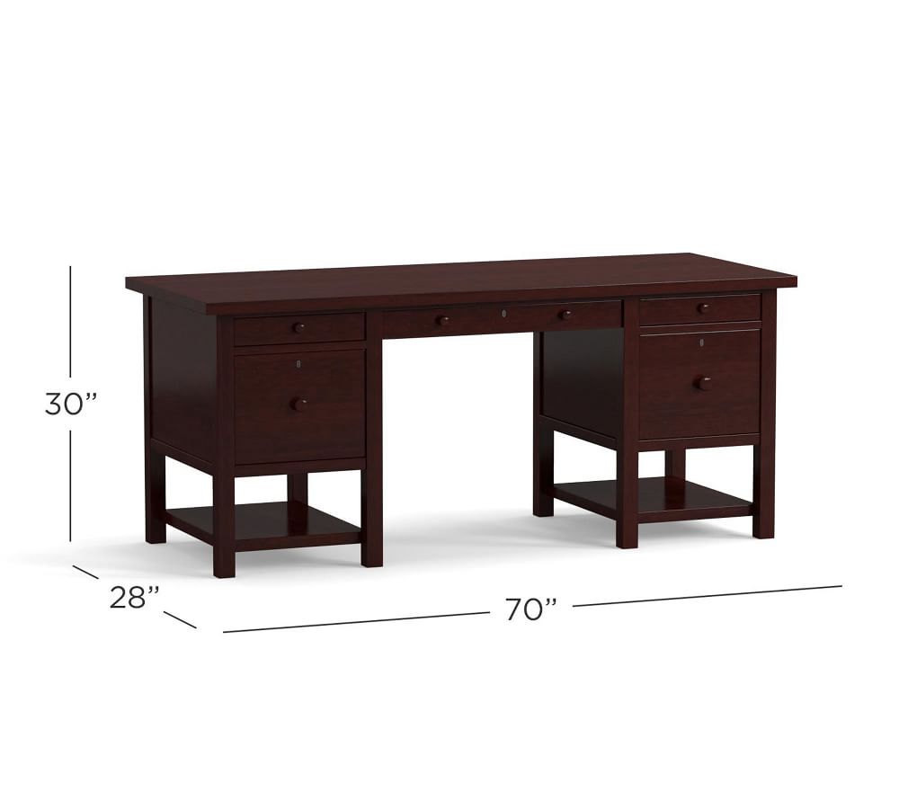 Farmhouse 70" Desk with Drawers | Pottery Barn