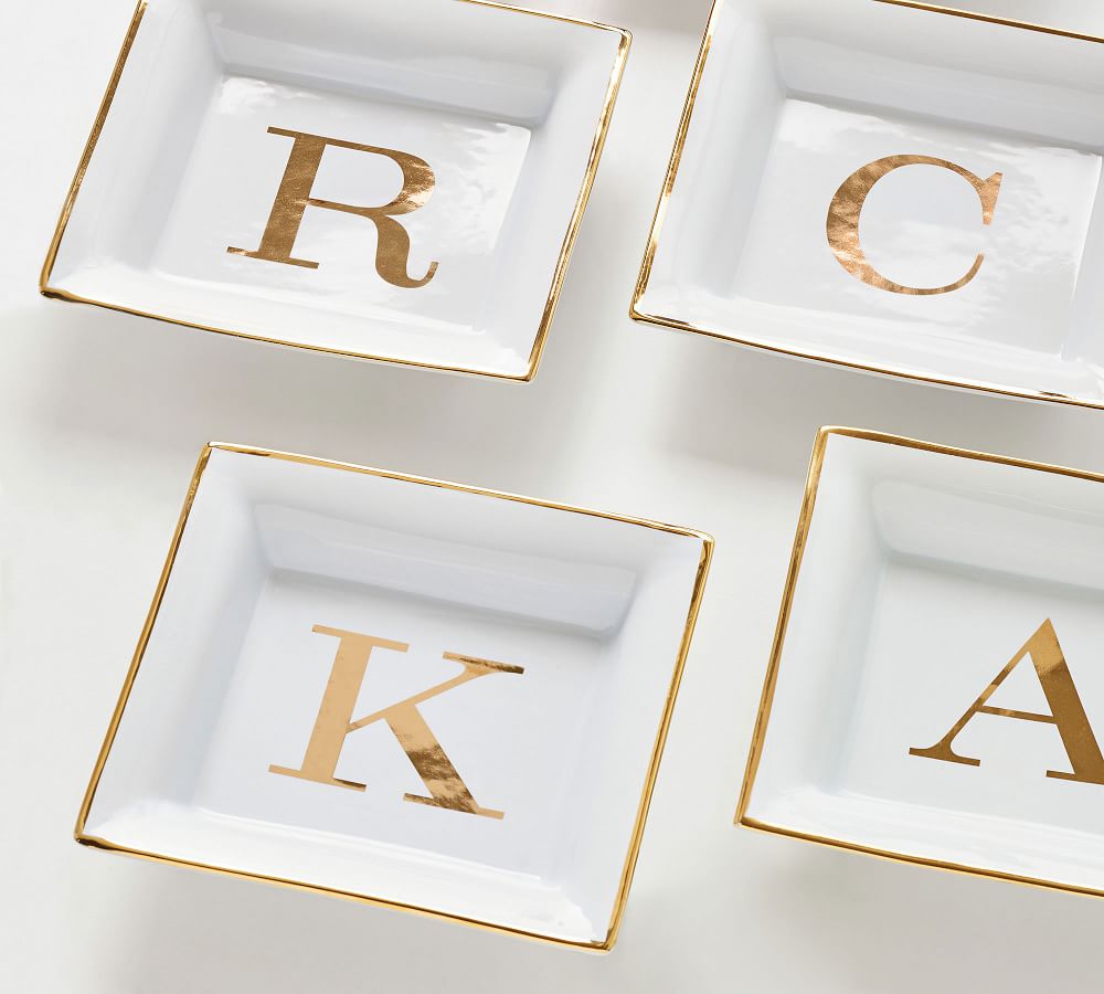 Alphabet Porcelain Catchall | Pottery Barn