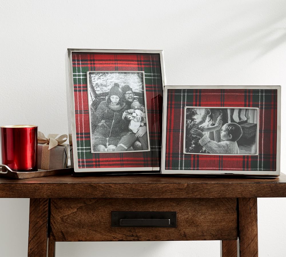 Lynbrook Plaid Picture Frames - Red | Pottery Barn