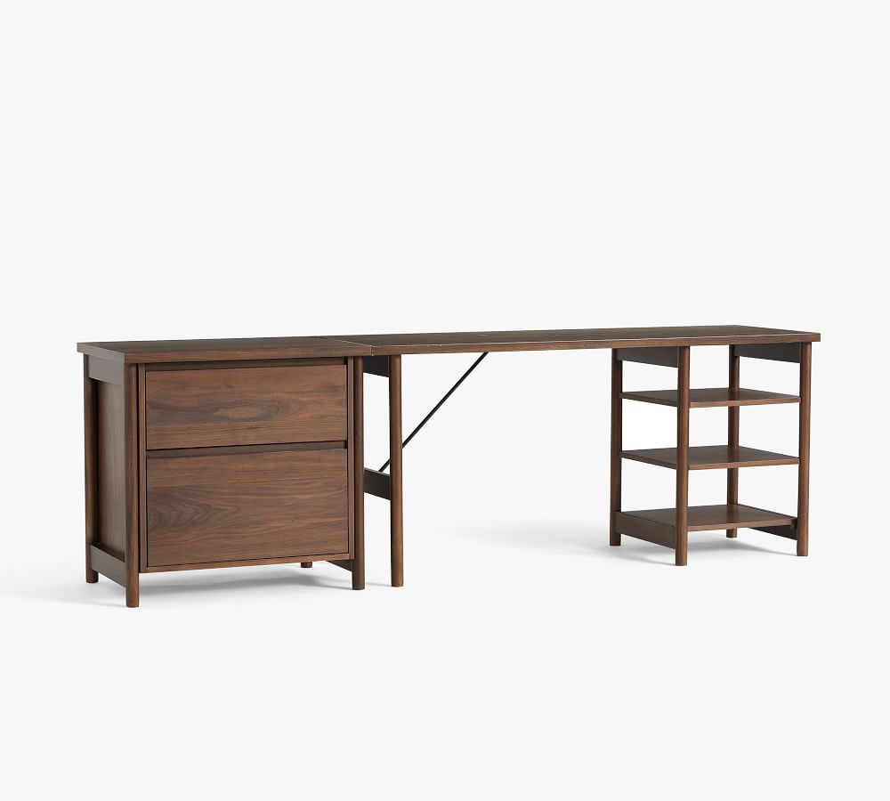 Bloomquist L-Shape Desk with Lateral File Cabinet | Pottery Barn