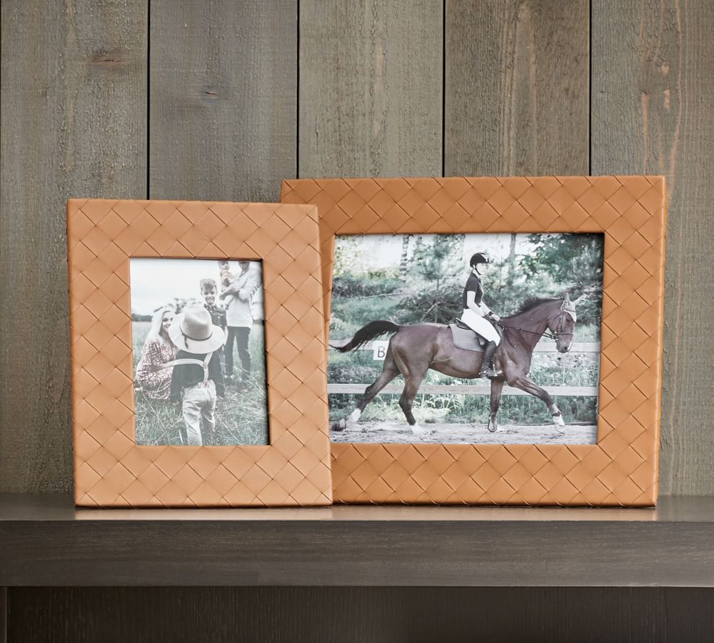 Woven Leather Frames | Pottery Barn