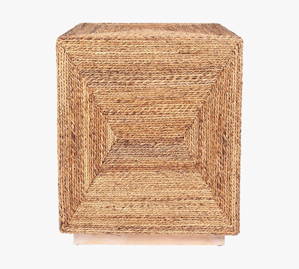 Astor 20" Seagrass Cube Accent Table | Pottery Barn
