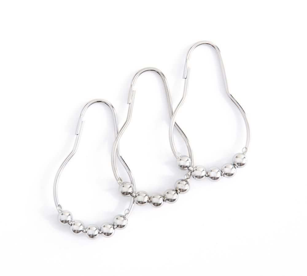 Stainless Steel Shower Curtain Rings - Set of 12 | Pottery Barn