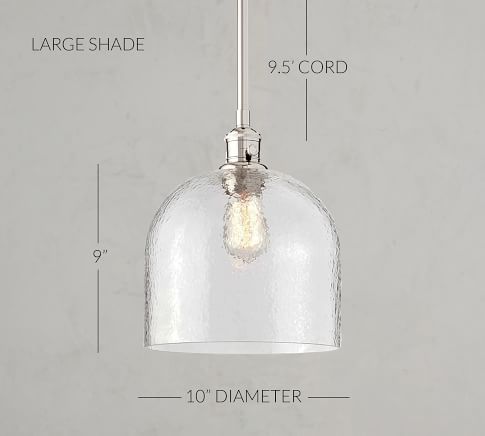 Textured Glass Pole Pendant | Pottery Barn