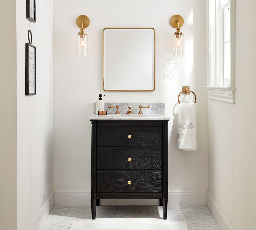 Vintage Rounded Rectangular Mirror with French Cleat Mount | Pottery Barn