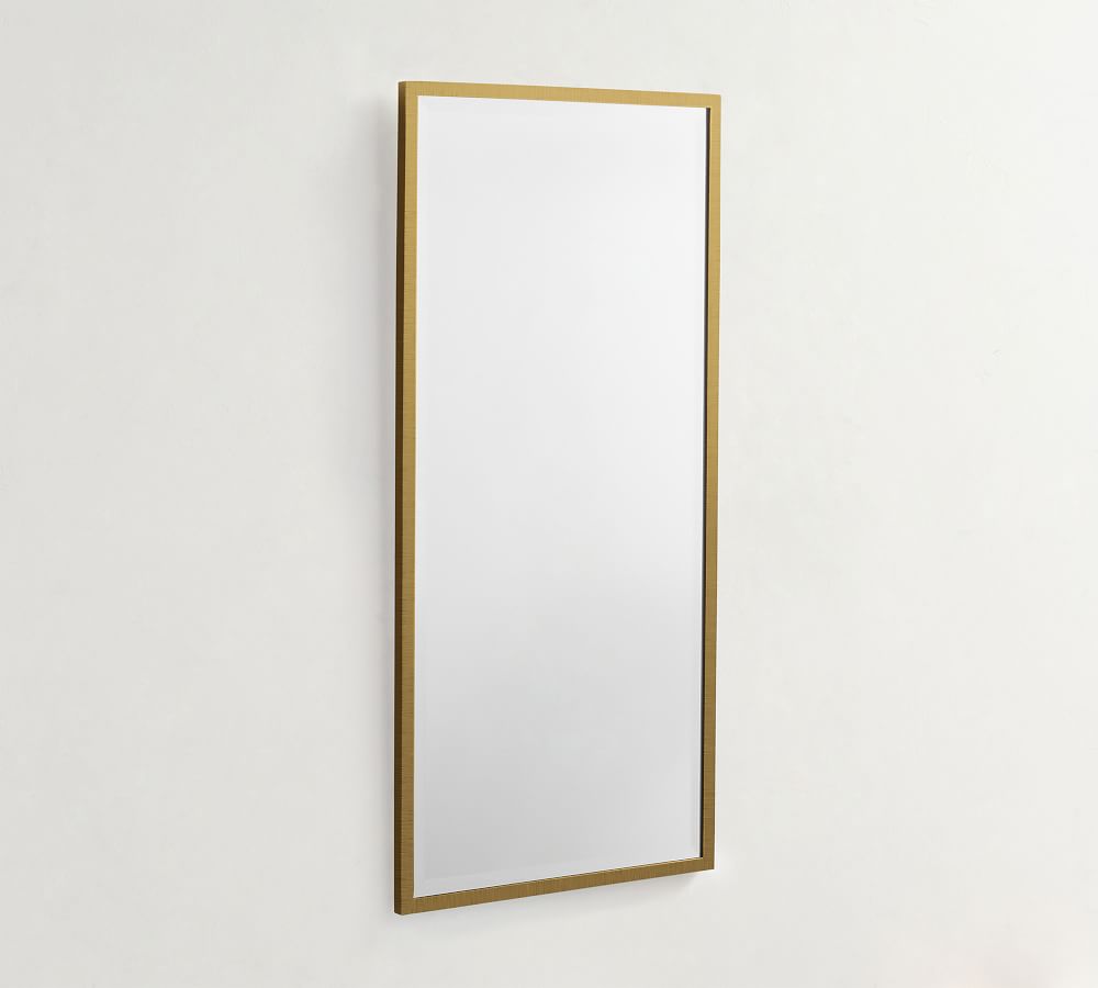 Kensington Rectangular Slim Mirror with D-Ring Mount | Pottery Barn