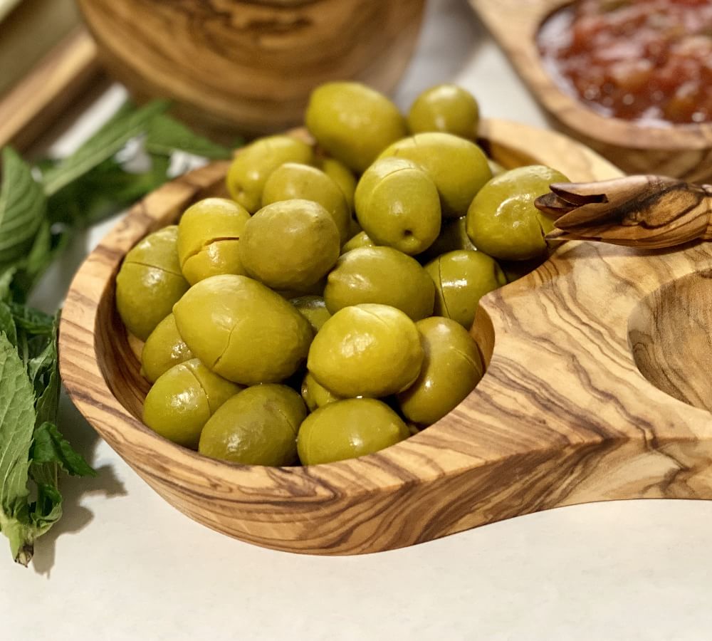Olive Wood Olive Serve Set | Pottery Barn