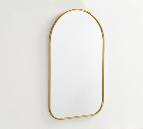 Vintage Rounded Rectangular Mirror with French Cleat Mount | Pottery Barn