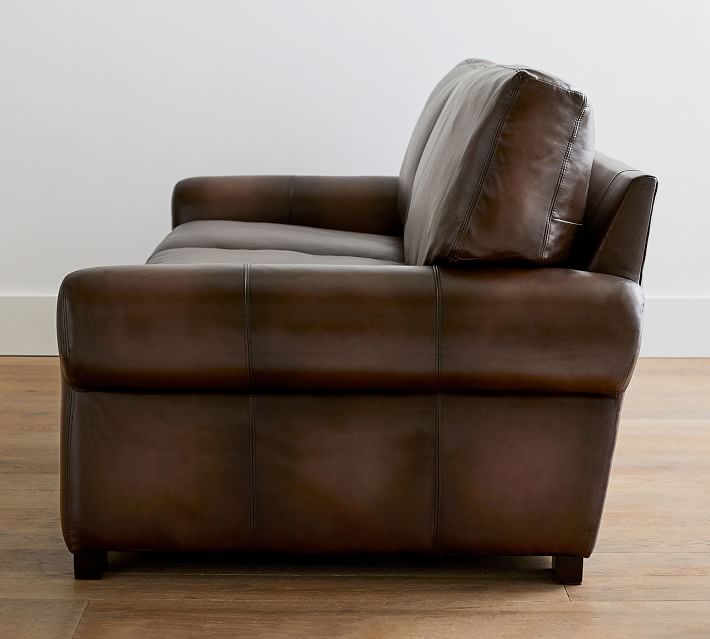 Turner Roll Arm Leather Sofa | Pottery Barn