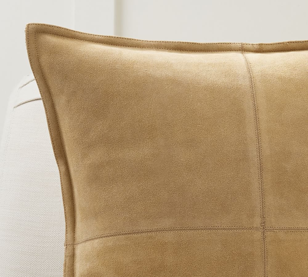 Pieced Suede Pillows | Pottery Barn