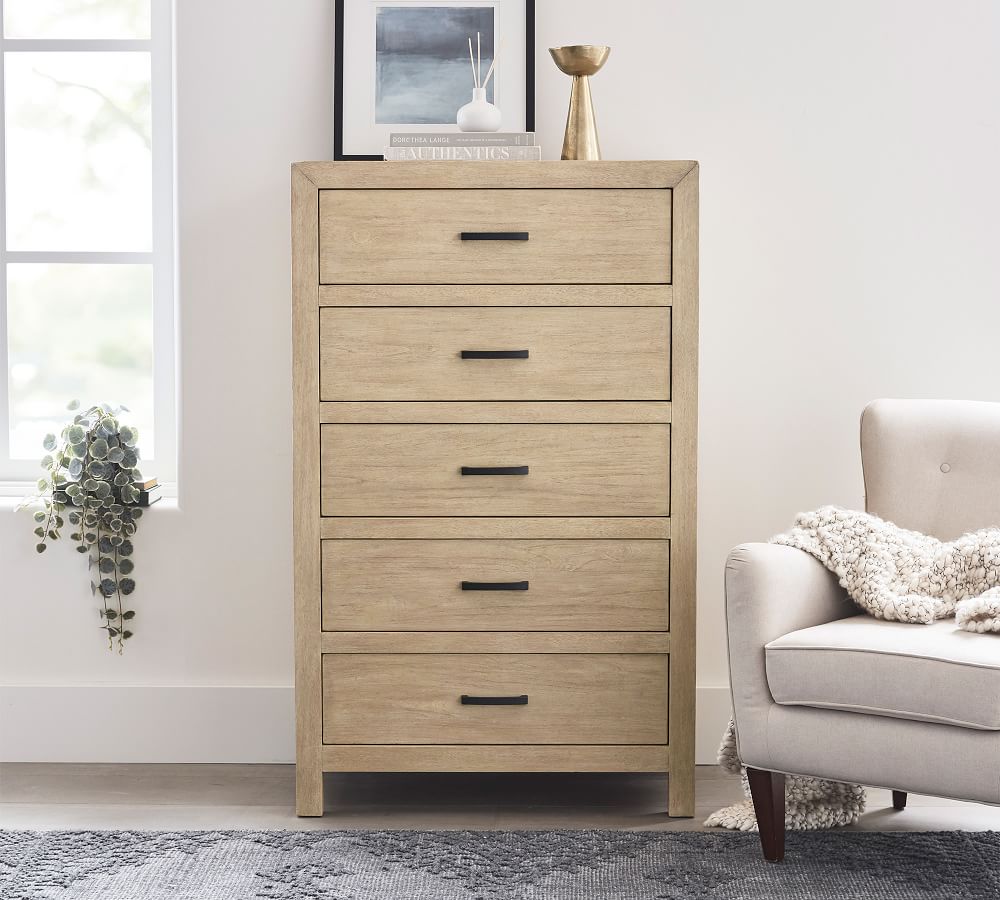 Linwood 5-Drawer Tall Dresser | Pottery Barn