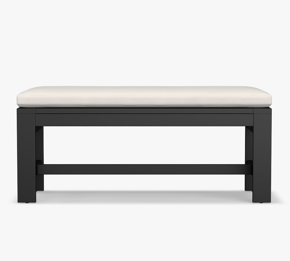Malibu 48" Metal Dining Bench, Black | Pottery Barn