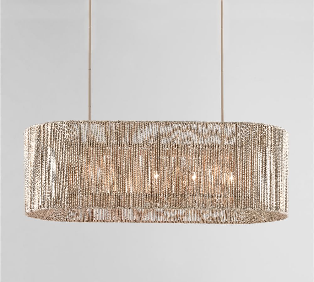 Farrington Abaca Linear Chandelier | Pottery Barn