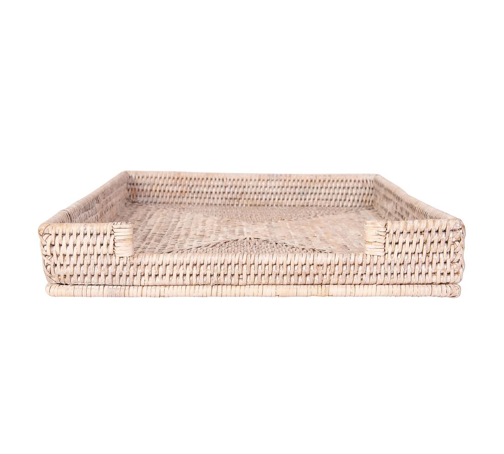 Tava Handwoven Rattan Office Paper Tray | Pottery Barn