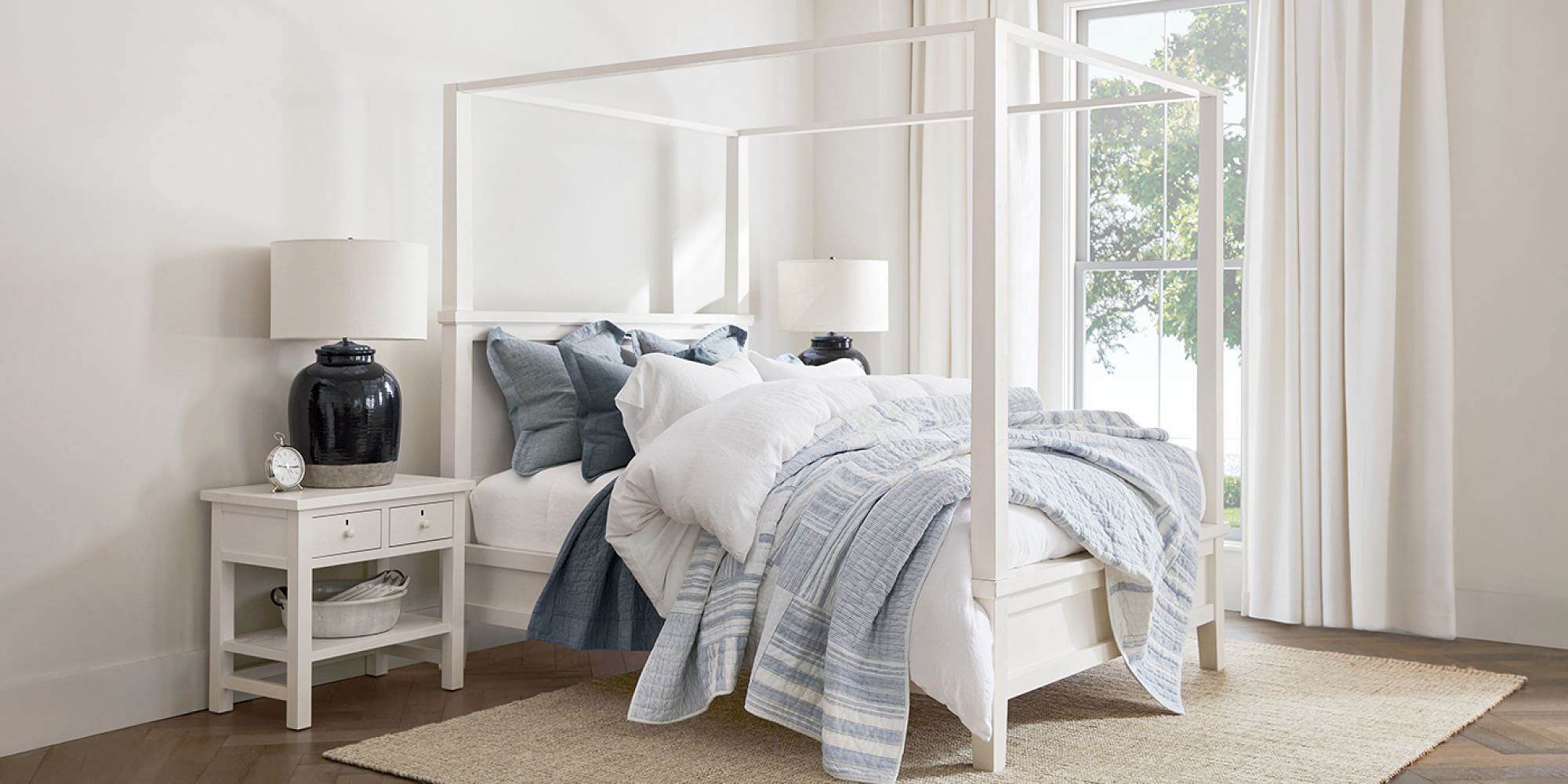 Farmhouse Canopy Bed | Wooden Beds | Pottery Barn