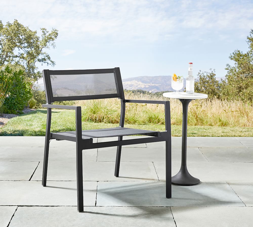 Fiji Metal & Mesh Stackable Lounge Chair | Pottery Barn