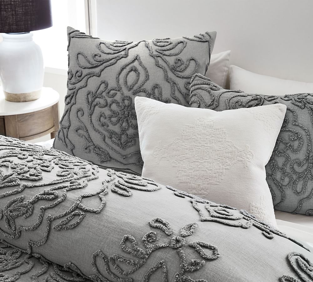 Renee Candlewick Sateen Duvet Cover | Pottery Barn