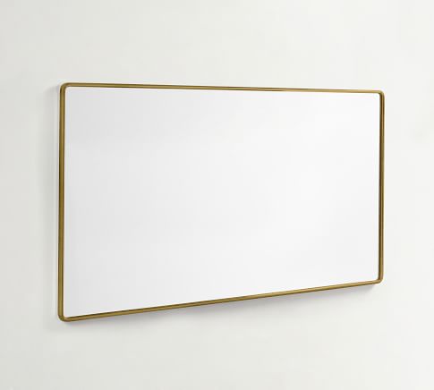 Vintage Rounded Rectangular Mirror with French Cleat Mount | Pottery Barn