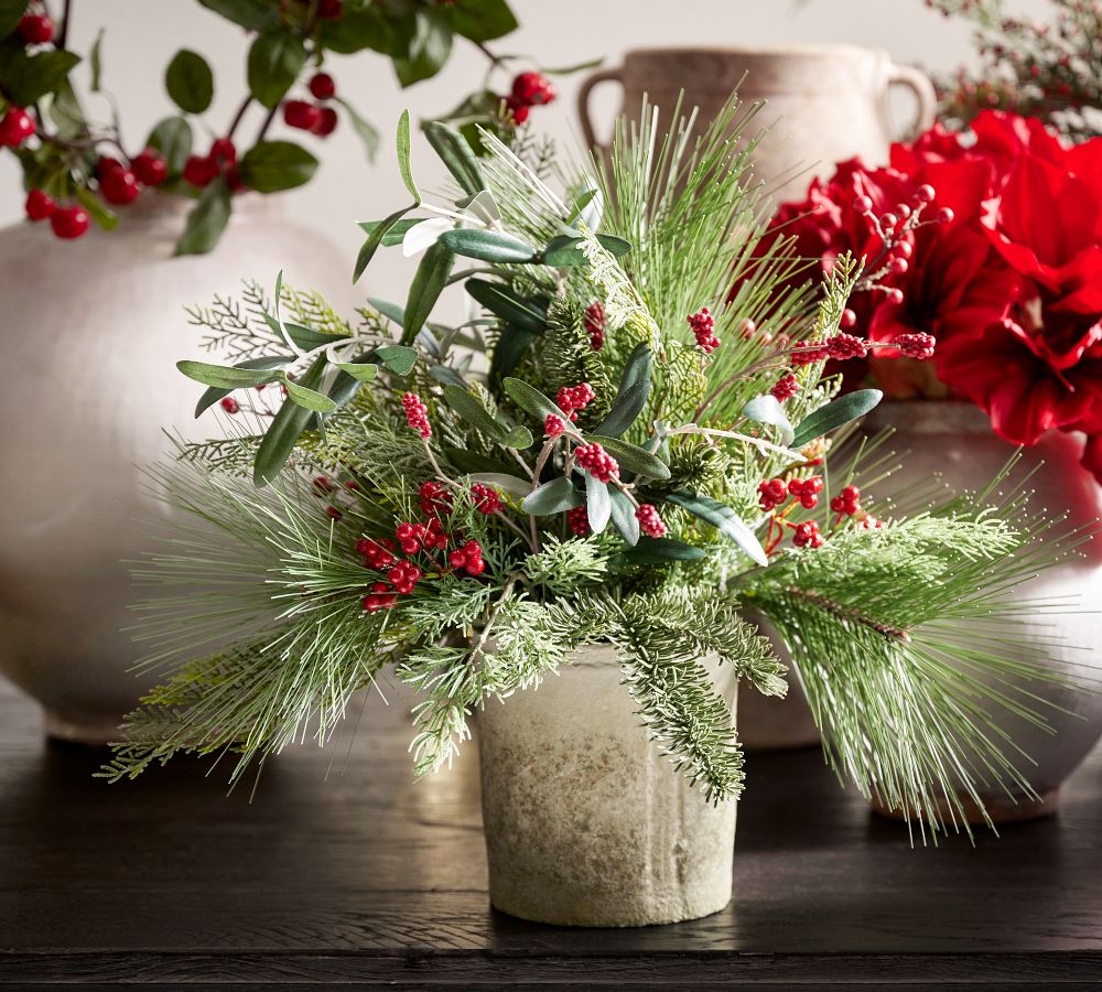 Faux Pine & Cedar Composed Arrangement | Pottery Barn