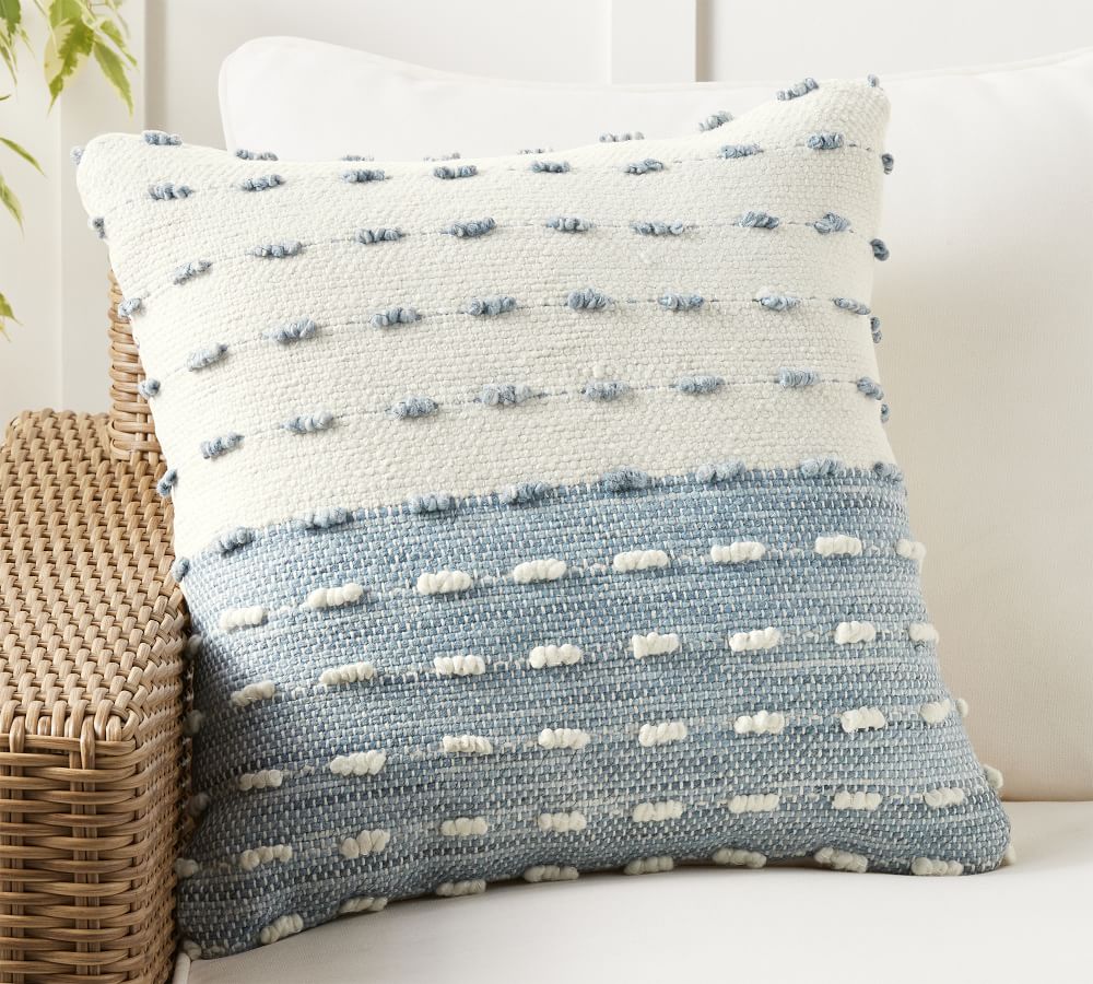 Amarissa Textured Indoor/Outdoor Pillow | Pottery Barn