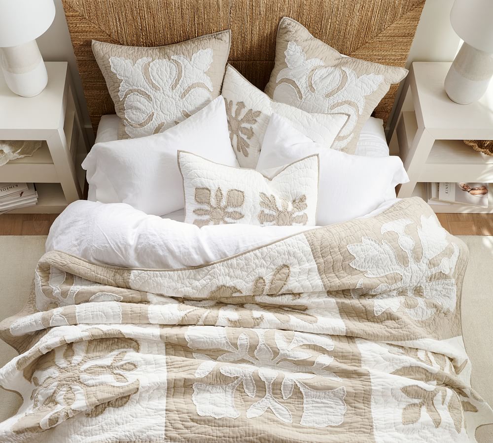 Aloha Handcrafted Cotton Patchwork Quilted Sham | Pottery Barn