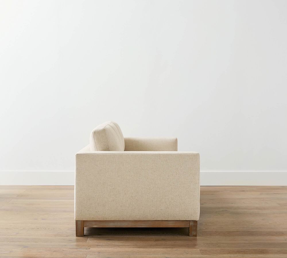 Jake Wood Base Fabric Sofa | Pottery Barn