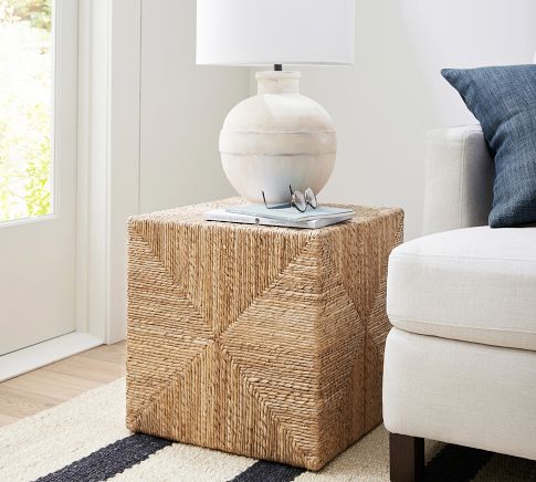 Malibu Rectangular Woven Grand Coffee Table | Pottery Barn
