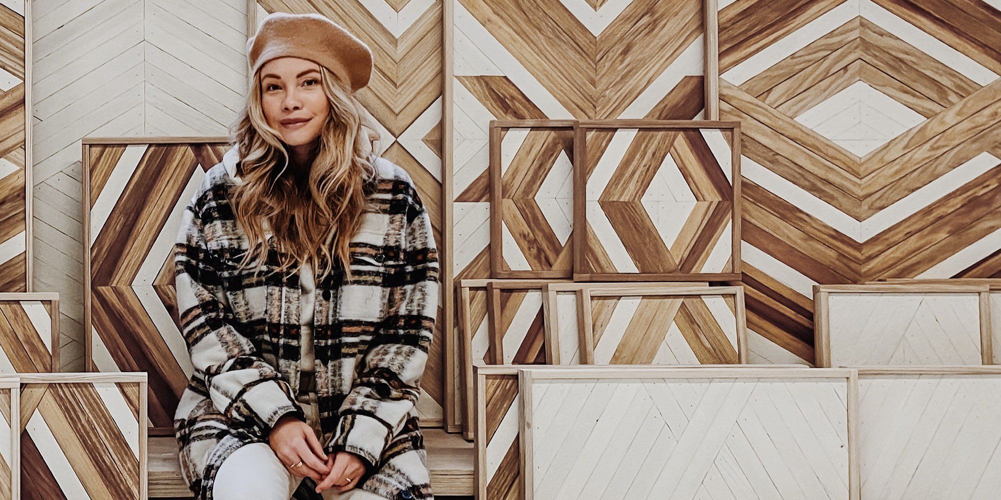 Aleksandra Zee Inlaid Wood - White & Camel | Pottery Barn