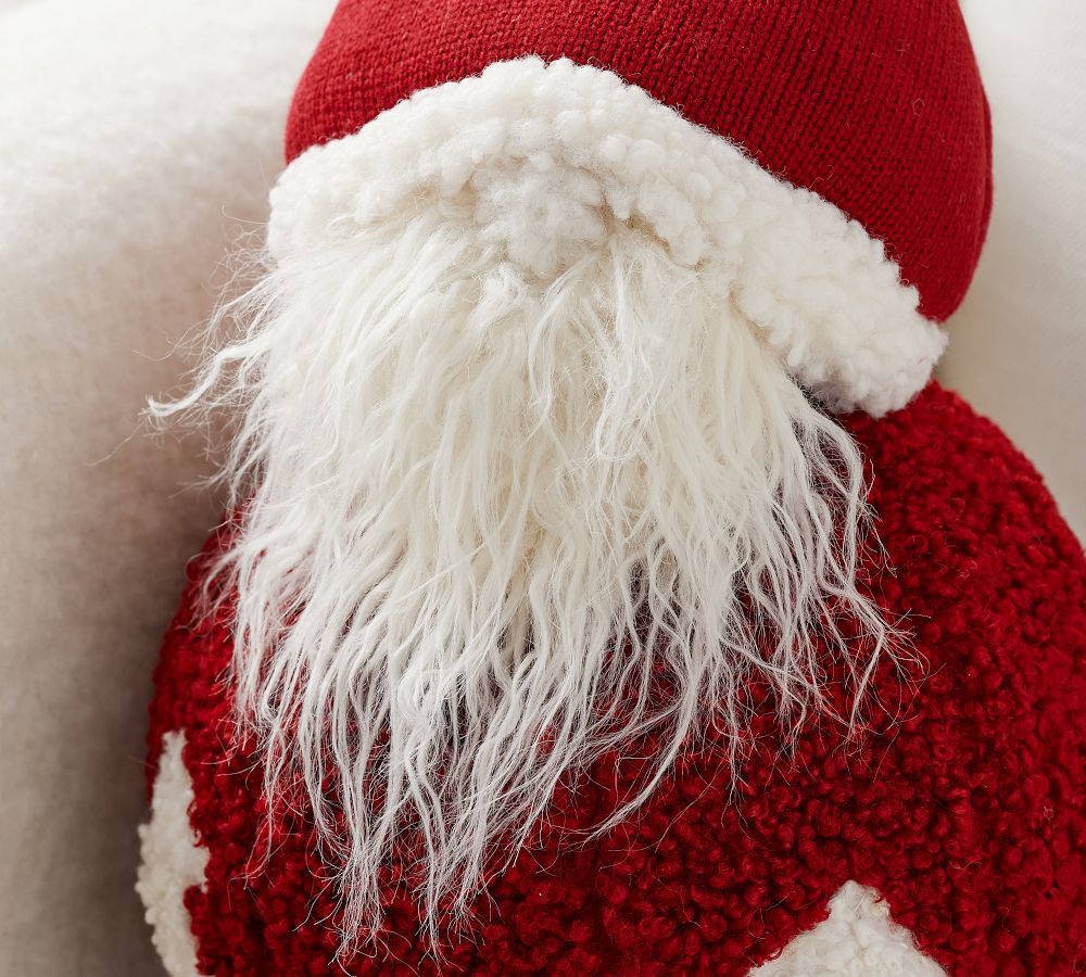 Jolly Santa Shaped Pillow | Pottery Barn