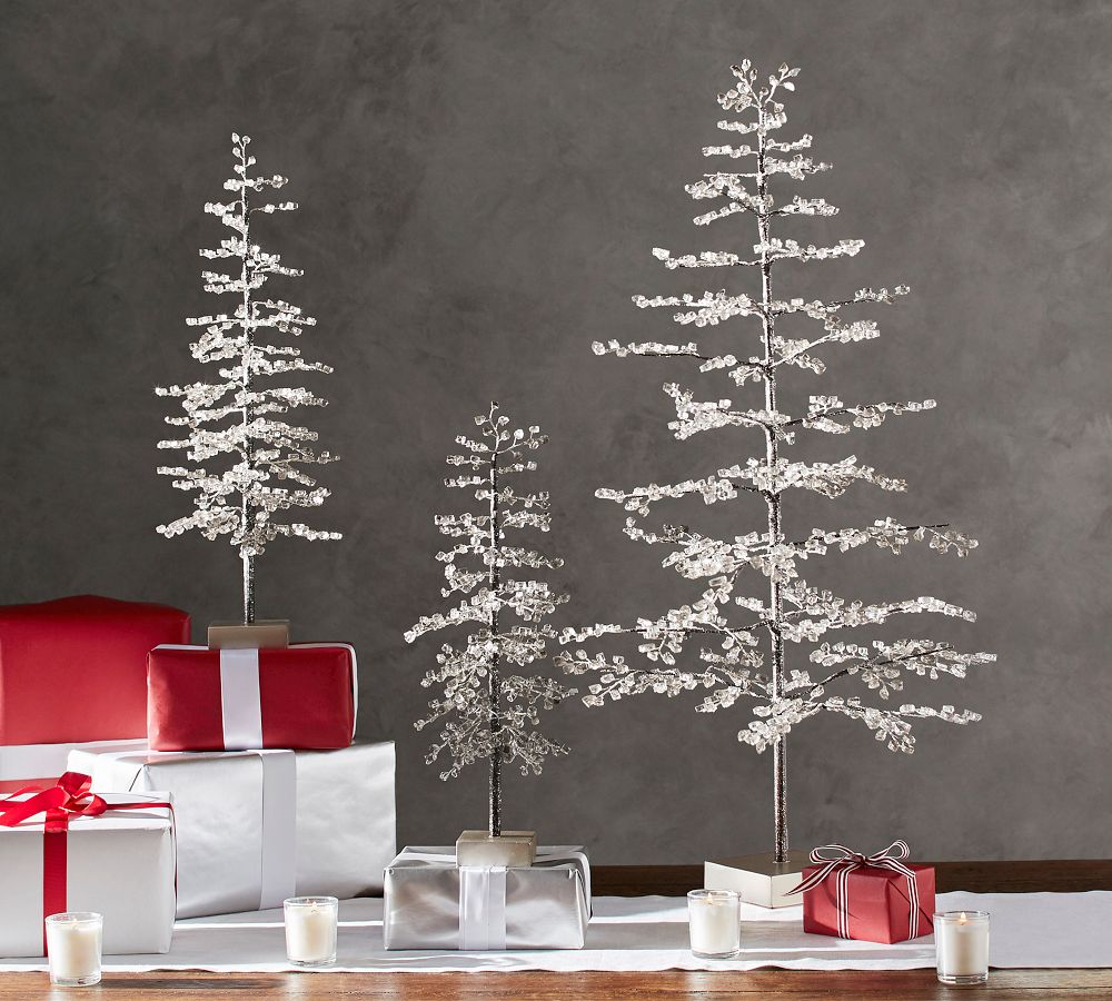 Handcrafted Faceted Mirror Tree Decorative Object | Pottery Barn