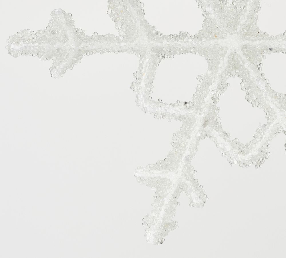Caviar Snowflake Ornament | Pottery Barn