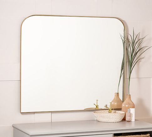 Slim Profile Rounded Edge Mirror | Pottery Barn