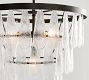 Mable Textured Glass Round Chandelier | Pottery Barn