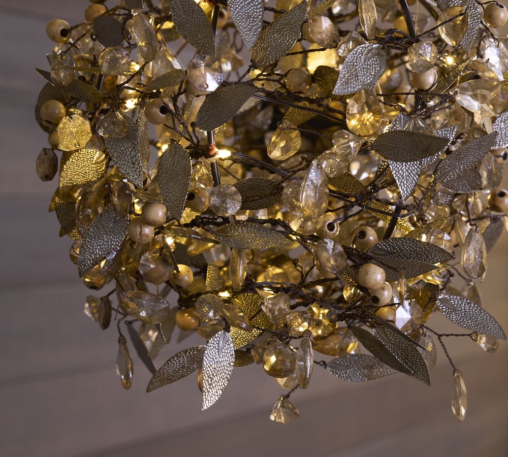 Light Up Rustic Leaf Orbs | Pottery Barn