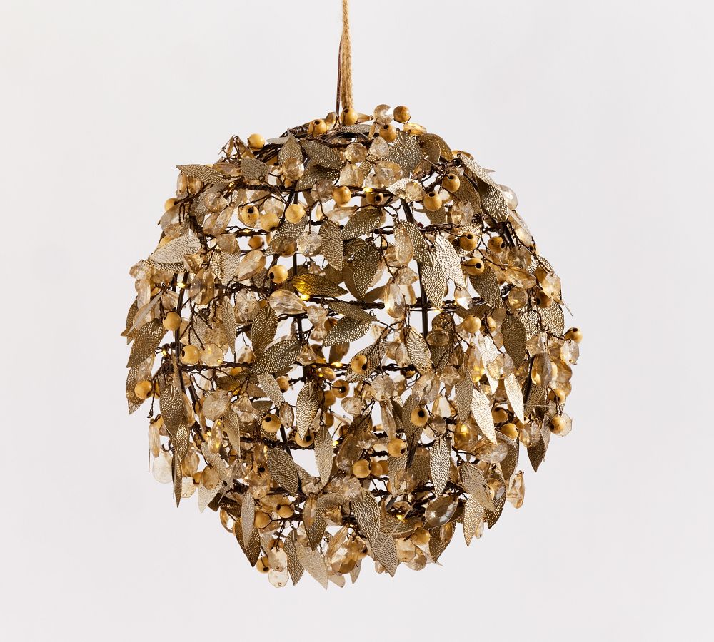 Light Up Rustic Leaf Orbs | Pottery Barn