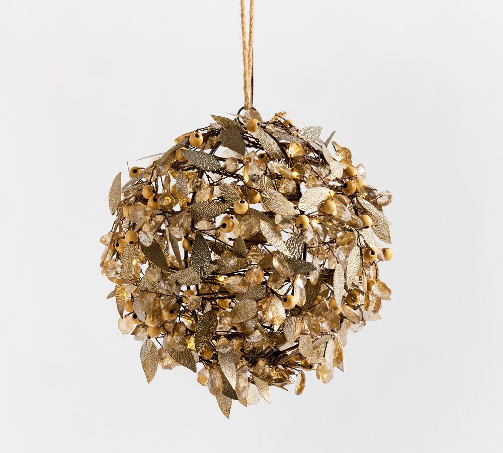 Light Up Rustic Leaf Orbs | Pottery Barn