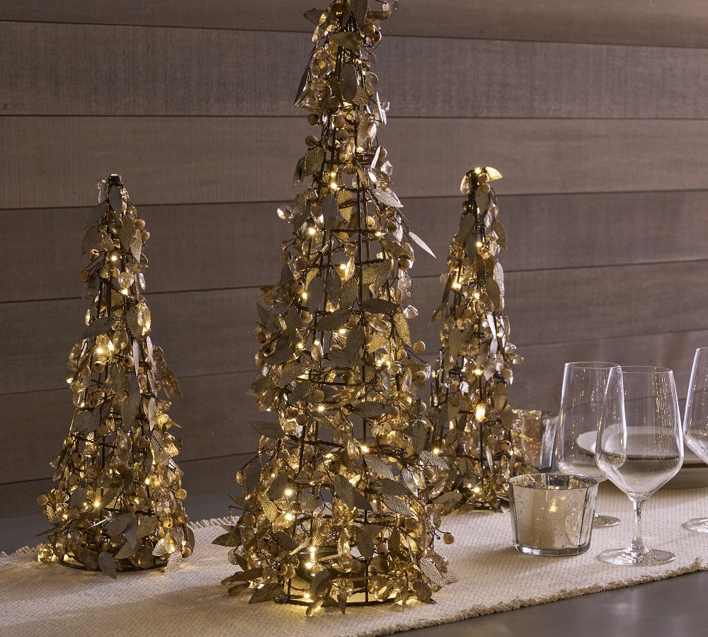 Light Up Rustic Leaf Trees | Pottery Barn
