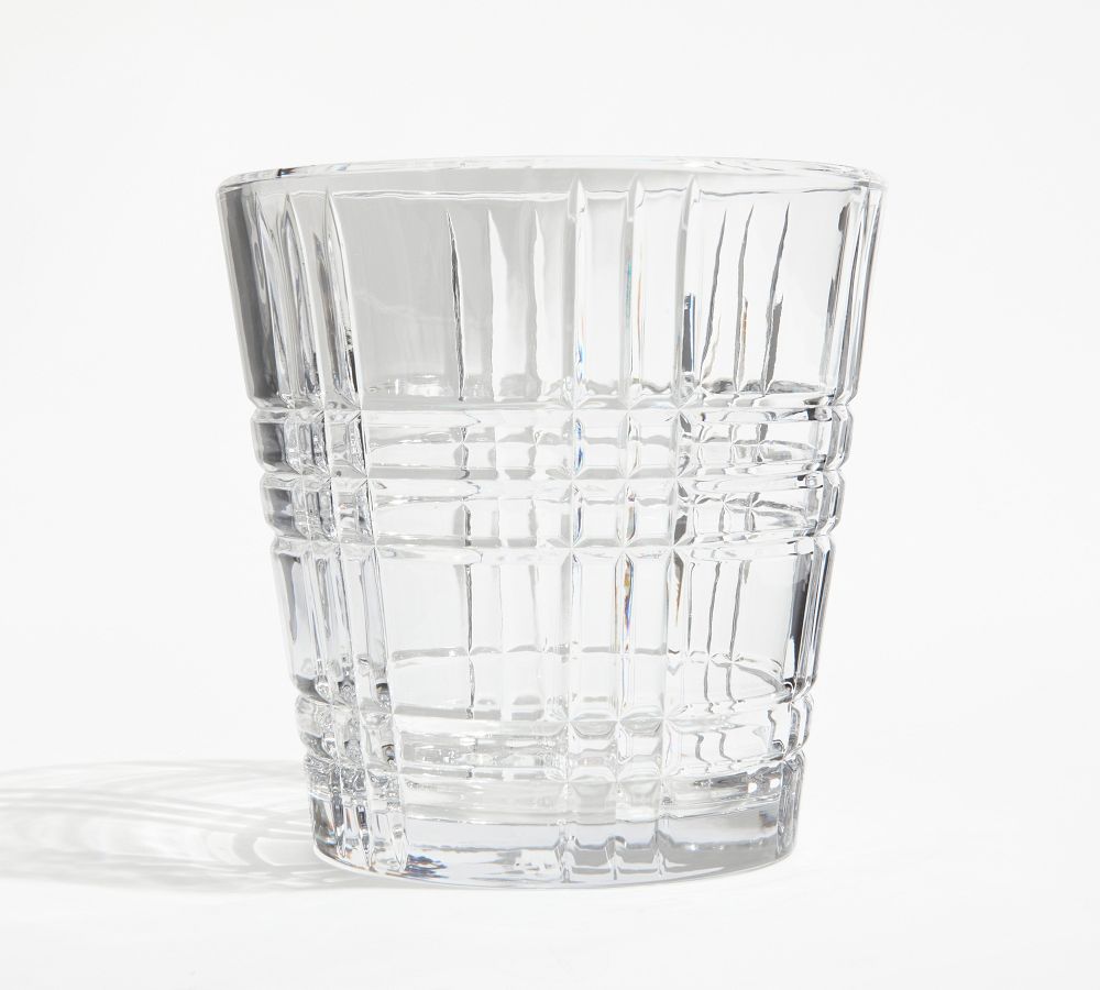 Stewart Plaid Glass Ice Bucket | Pottery Barn
