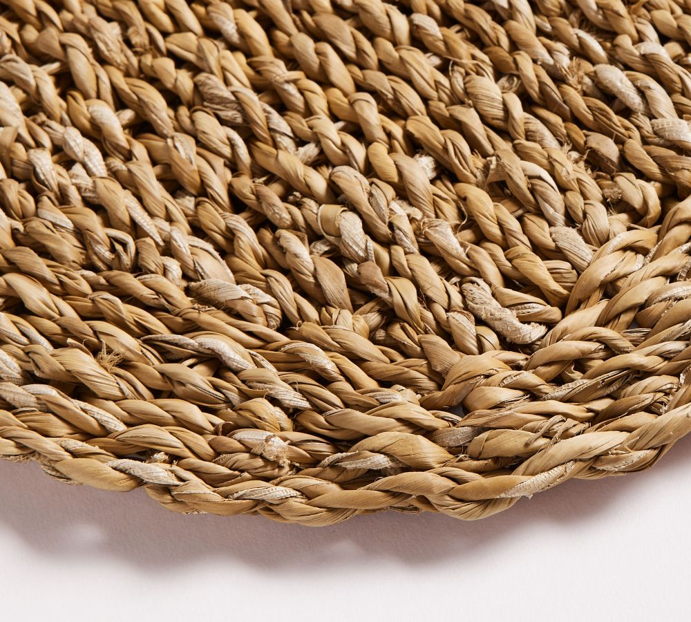Isla Handwoven Seagrass Oval Charger Plate | Pottery Barn