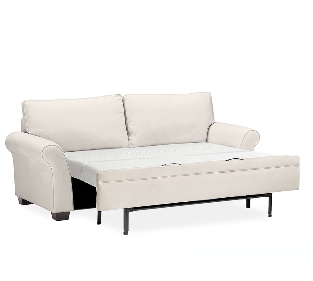 PB Comfort Roll Arm Upholstered Deluxe Sleeper Sofa With Memory Foam ...
