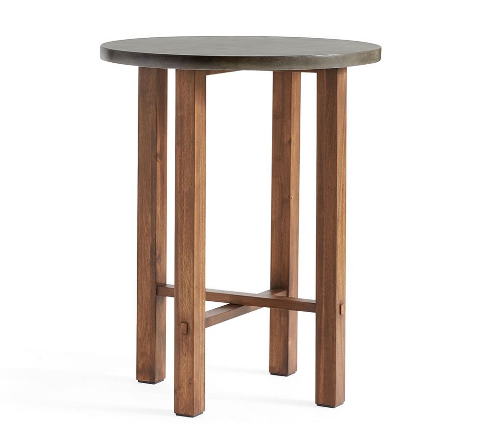 Abbott 34" Concrete & FSC® Acacia Bar Height Table | Pottery Barn