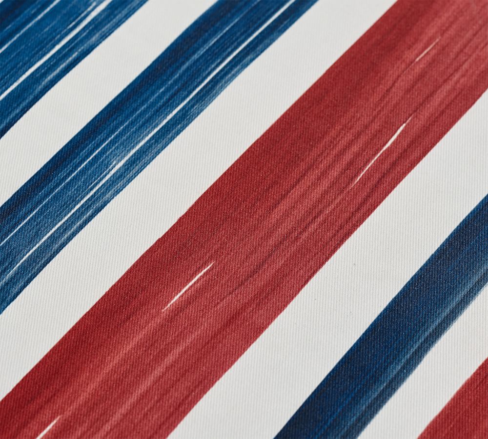 Watercolor Americana Striped Oilcloth Cotton Tablecloth | Pottery Barn