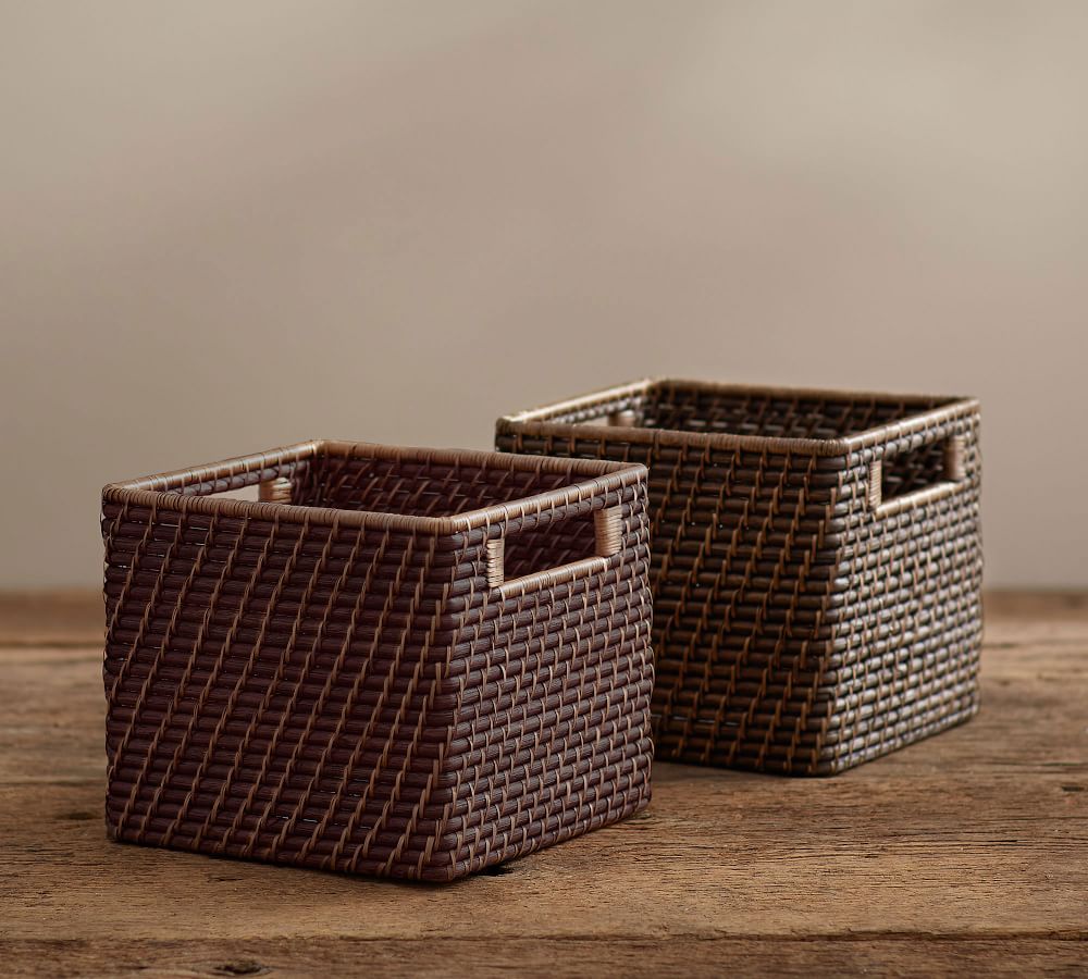 Clive Tightweave Square Utility Storage Basket | Pottery Barn