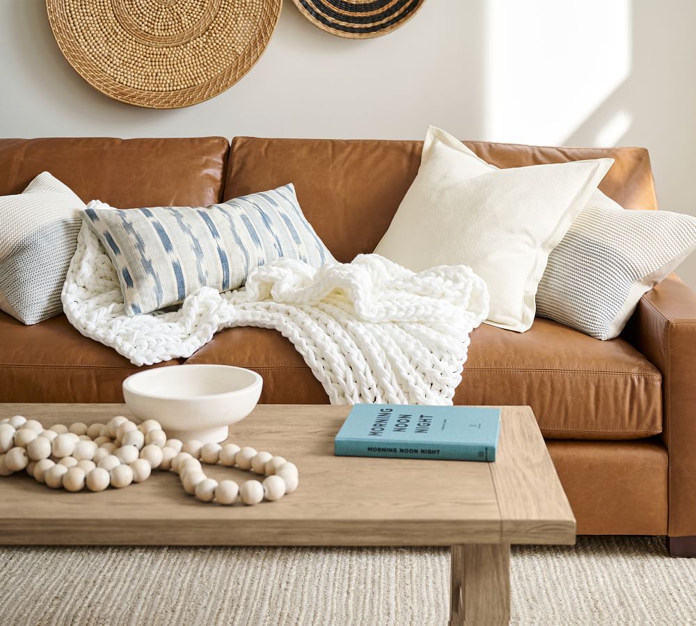 Colossal Ribbed Handknit Throw | Pottery Barn