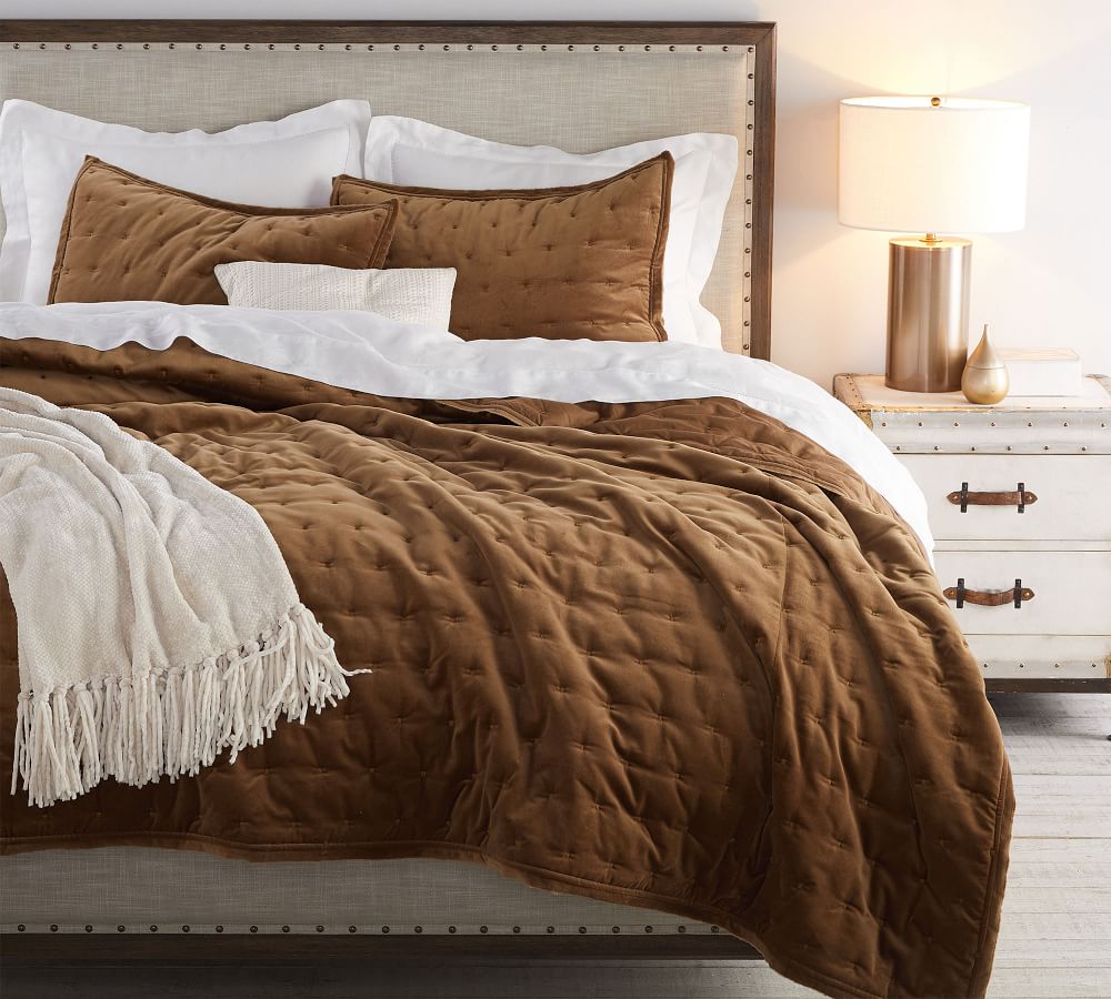Velvet Tufted Quilted Sham | Pottery Barn