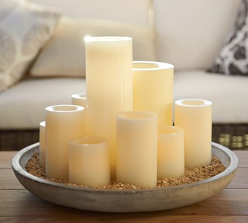 Standard Flameless LED Pillar Candle - Ivory | Pottery Barn