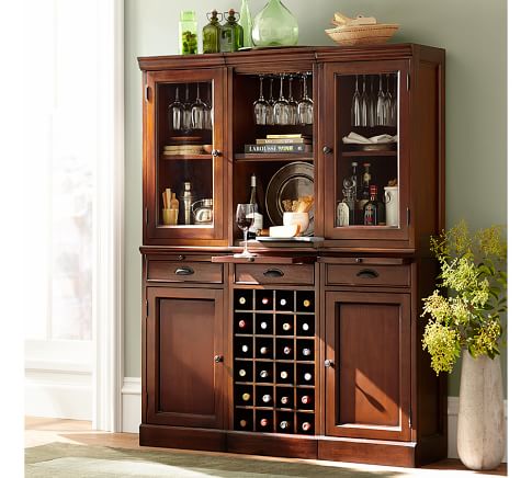 Modular Bar 54” Buffet With Wine Grid | Pottery Barn