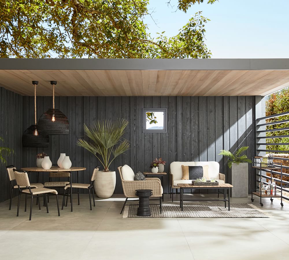 Tulum All-Weather Wicker Stackable Patio Dining Chair | Pottery Barn