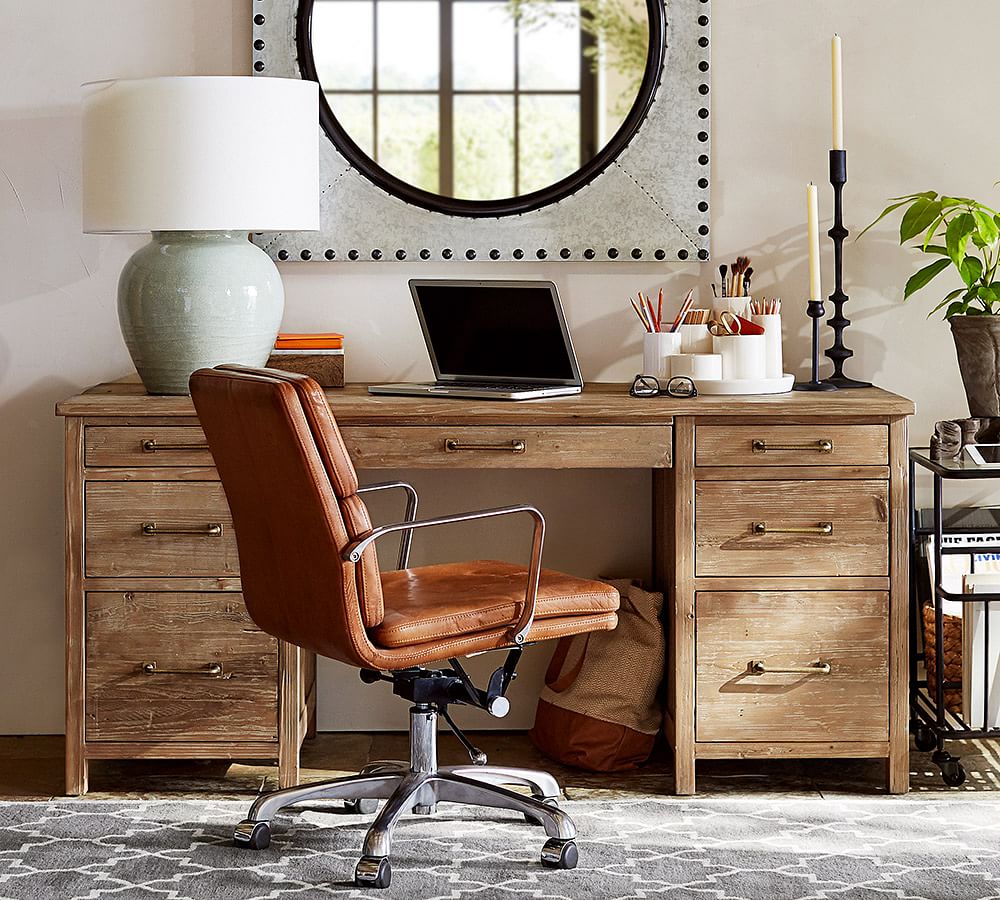Parker Reclaimed Wood Desk, Office Desk | Pottery Barn